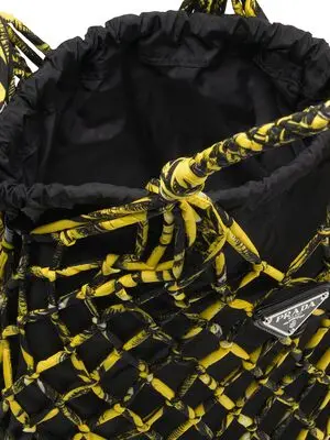 Prada Printed Nylon Mesh Bag