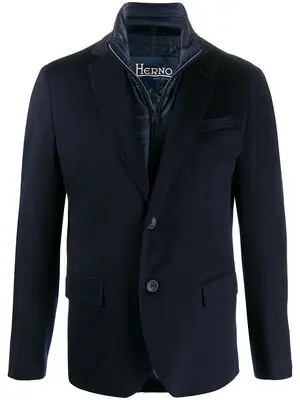 Herno Padded-detail Single-breasted Blazer