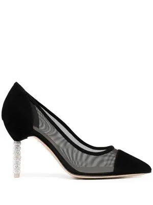 SOPHIA WEBSTER Jasmine Crystal-embellished Mesh Pumps