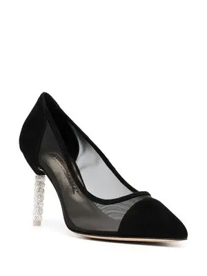 SOPHIA WEBSTER Jasmine Crystal-embellished Mesh Pumps