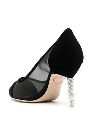 SOPHIA WEBSTER Jasmine Crystal-embellished Mesh Pumps