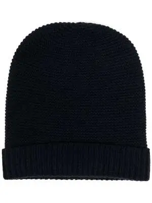 N.peal Knitted Cashmere Beanie - Blue