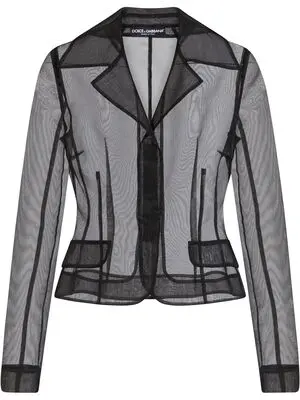 DOLCE & GABBANA Dolce & Gabbana Semi-Sheer Single-Breasted Blazer
