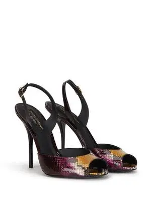 Dolce & Gabbana Snakeskin Effect High Heel Sandals
