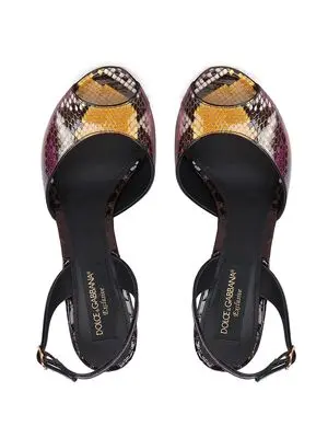 Dolce & Gabbana Snakeskin Effect High Heel Sandals