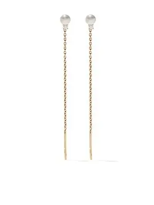 Yoko London Trend Diamond And Pearl Drop Earrings