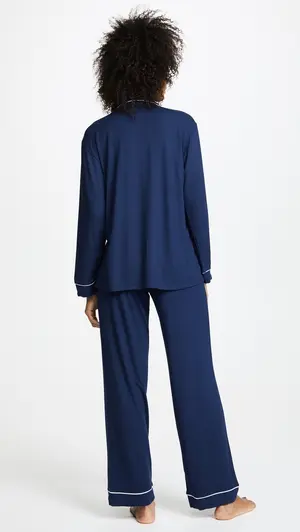 Eberjey Gisele Pajama Set - Navy/ivory