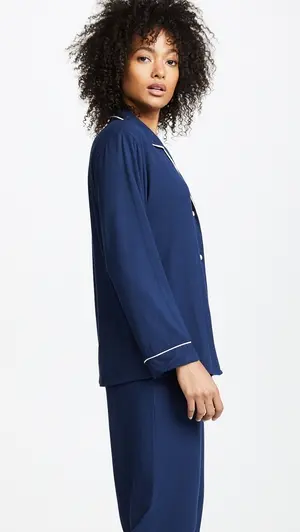 Eberjey Gisele Pajama Set - Navy/ivory