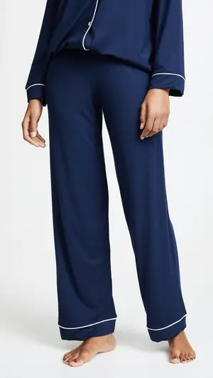 Eberjey Gisele Pajama Set - Navy/ivory