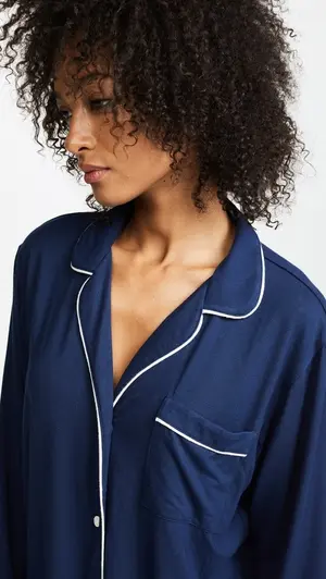 Eberjey Gisele Pajama Set - Navy/ivory