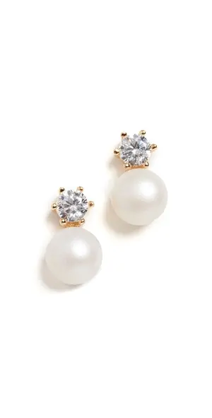 Shashi Bliss Stud Earrings - Gold/pearl