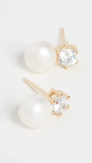 Shashi Bliss Stud Earrings - Gold/pearl