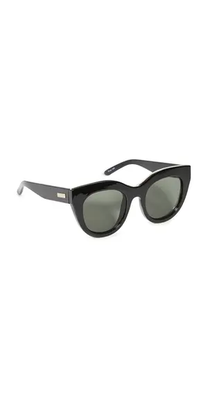 Le Specs Le Specs Air Heart Sunglasses Black Gold/khaki Mono