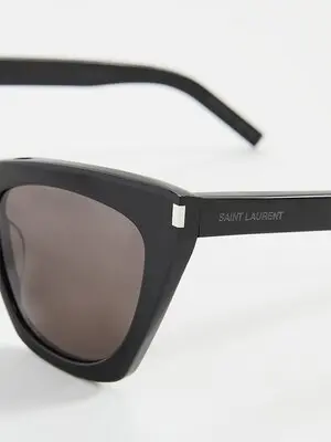 Saint Laurent - Saint Laurent Kate Cat Eye Sunglasses Black/Black/Grey