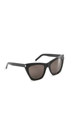 Saint Laurent - Saint Laurent Kate Cat Eye Sunglasses Black/Black/Grey