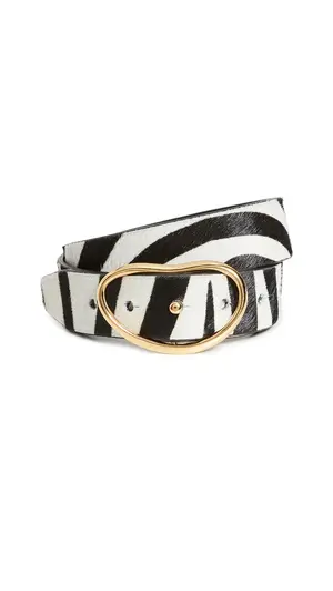 LIZZIE FORTUNATO Wide Georgia Belt Zebra