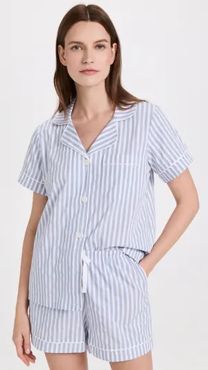 BEDHEAD PAJAMAS Classic Stripe Pajama Set - Blue 3d