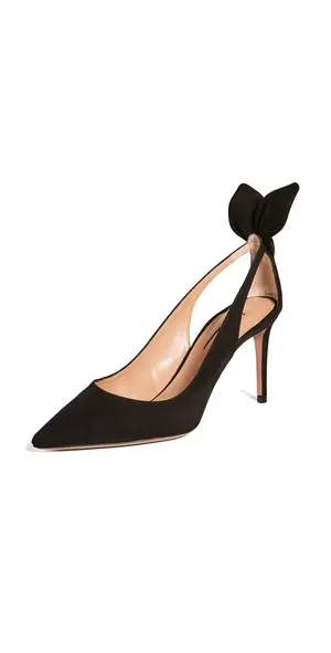 AQUAZZURA 85mm Bow Tie Pumps - Black