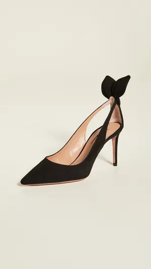AQUAZZURA 85mm Bow Tie Pumps - Black