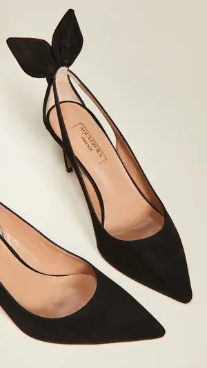 AQUAZZURA 85mm Bow Tie Pumps - Black