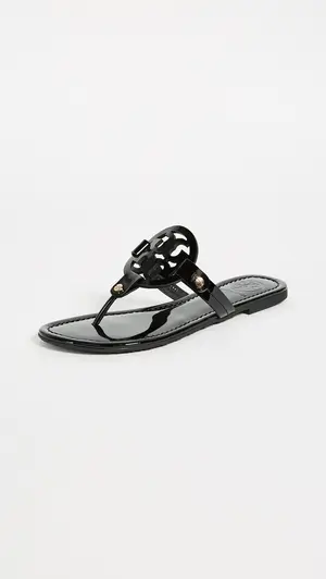 Tory Burch Miller Patent Thong Sandal - Black