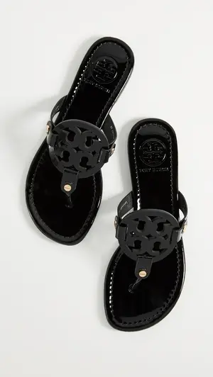 Tory Burch Miller Patent Thong Sandal - Black