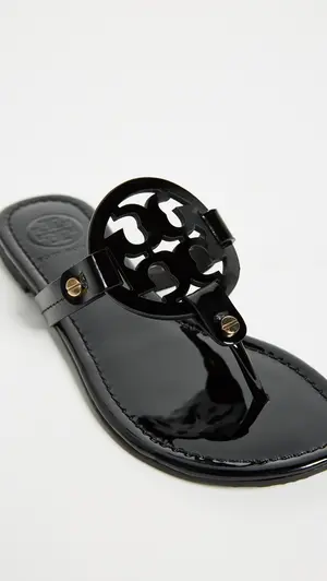 Tory Burch Miller Patent Thong Sandal - Black