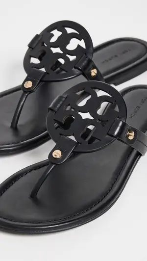 Tory Burch Miller Thong Sandals - Black