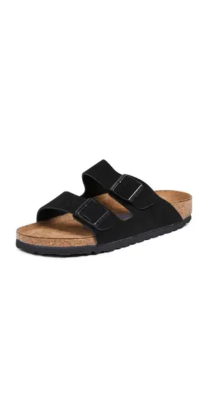 Birkenstock Arizona Black Leather Sandals For Men