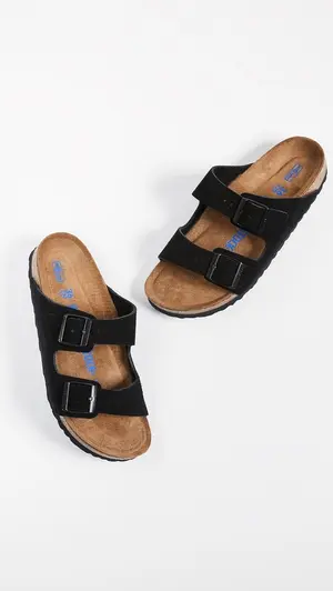 BIRKENSTOCK Arizona Soft Footbed Sandals - Black