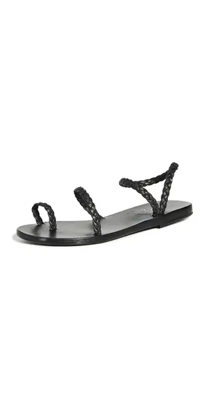 ANCIENT GREEK SANDALS Eleftheria Sandals - Black