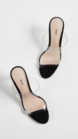 Schutz Ariella Strappy Sandals - Black