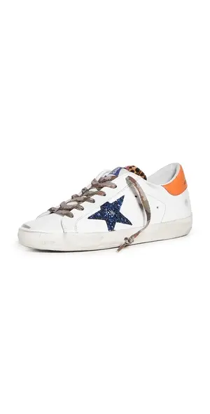 GOLDEN GOOSE Golden Goose Superstar Sneakers Double White/Orange/Blue Double White/orange/blue