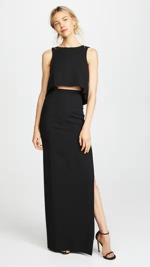 Black Halo Kacie Piece Maxi Dress - Black