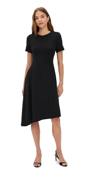 Black Halo Olcay Asymmetrical Dress - Black