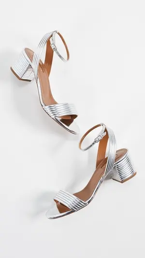 AQUAZZURA Sundance 50 Sandals - Silver