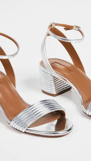 AQUAZZURA Sundance 50 Sandals - Silver