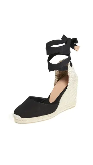 CastaÑer Carina Wedge Espadrilles Black