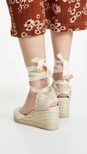 CastaÑer Carina Wedge Espadrilles - Ivory