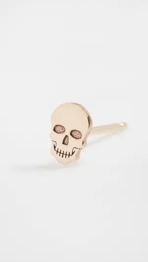 Zoe Chicco 14k Gold Itty Bitty Skull Stud