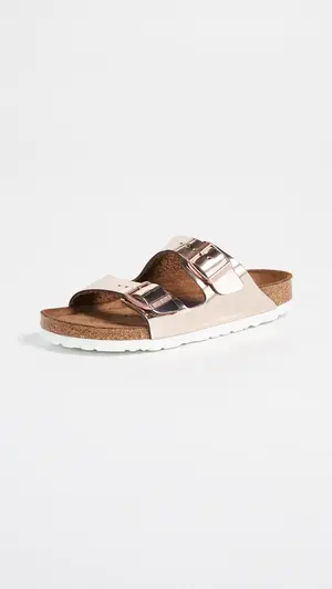 BIRKENSTOCK Arizona Soft Footbed Sandals - Metallic Copper