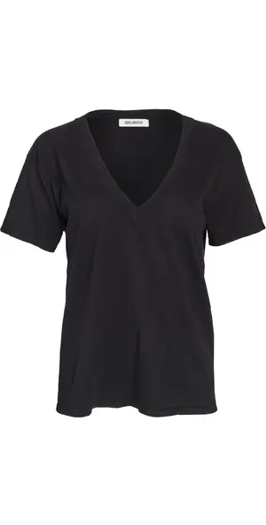 Good American Jersey V Neck Tee