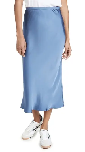 ANINE BING ANINE BING Bar Silk Skirt Blue