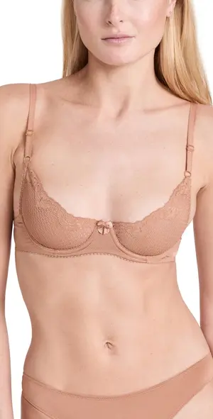 TIMPA Duet Lace Underwire Demi Bra Caramel
