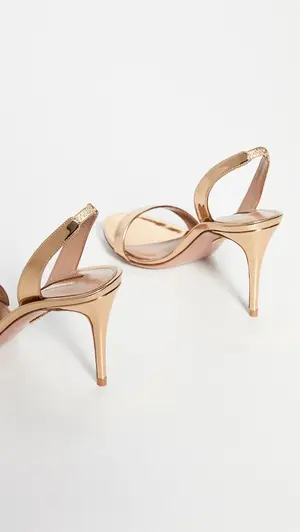 AQUAZZURA 85mm So Nude Sandals - Soft Gold