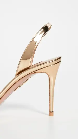 AQUAZZURA 85mm So Nude Sandals - Soft Gold