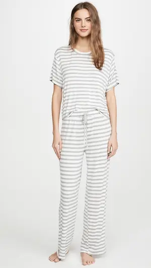 Honeydew Intimates All American Pajama Set - Ivory Stripe