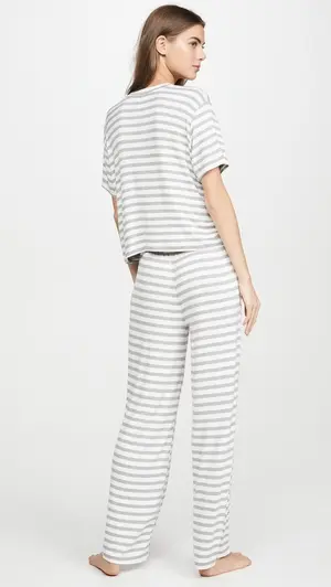Honeydew Intimates All American Pajama Set - Ivory Stripe