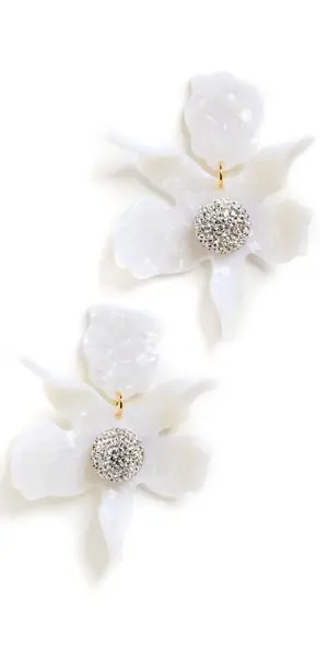 Lele Sadoughi Crystal Lily Earrings - Mother Of Pearl