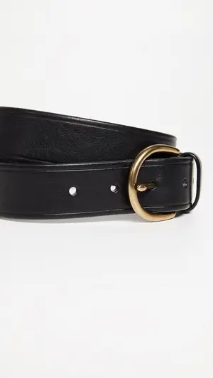 Madewell Medium Perfect Leather Belt - True Black